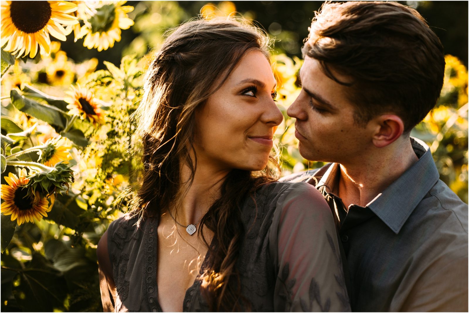Mackenzie & Austin | Sunflower Farm Engagement Shoot in Murfreesboro ...